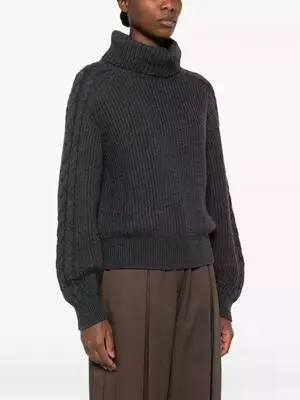 JOSEPH Cable Knit Roll Neck Sweater
