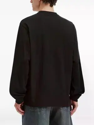 FINGERCROXX Logo-embroidered Long-sleeve T-shirt