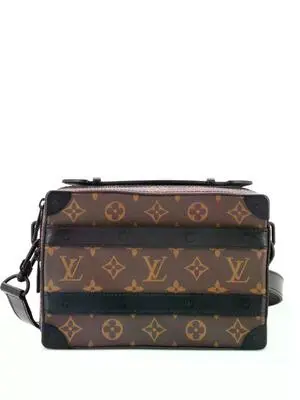 LOUIS VUITTON Handle Soft Trunk Bag Monogram Canvas Crossbody Bag - Black