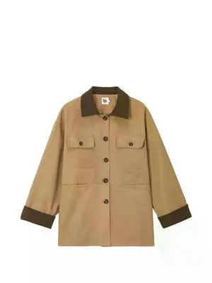 B+AB Corduroy-collar Patch-pocket Jacket - Brown