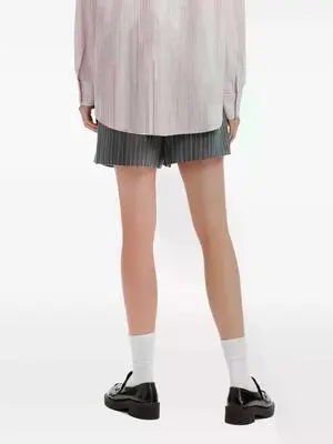 B+AB Pinstripe-pattern Pleated Shorts