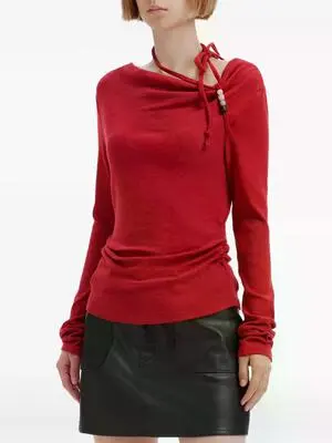 B+AB Bead-embellished Ruched Blouse