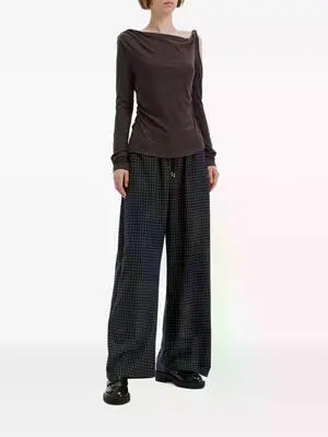 B+AB Drawstring Gingham Check Trousers