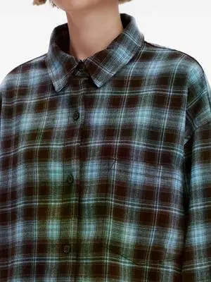 TOUT A COUP Plaid Frayed-edge Shirt