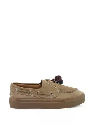 D.a.t.e. Suede Pompom Loafers