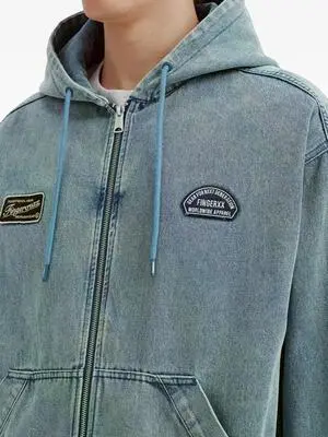FINGERCROXX Logo-patch Zip-up Hoodie