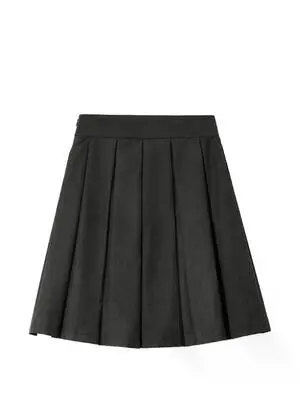 MINI CREAM Pleated Layered Skirt