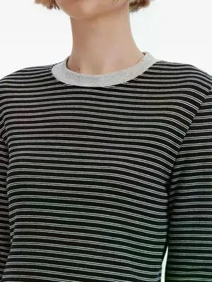 MINI CREAM Striped Layered-effect T-shirt