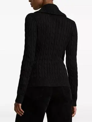 Ralph Lauren Cable-knit Shawl-collar Sweater
