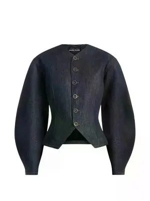 Manière De Voir Aya Denim Hourglass Jacket - Blue