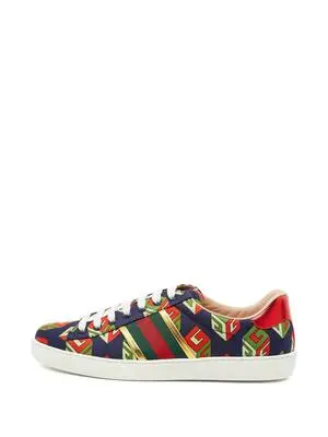 Gucci Ace Web Detail Sneakers - Blue