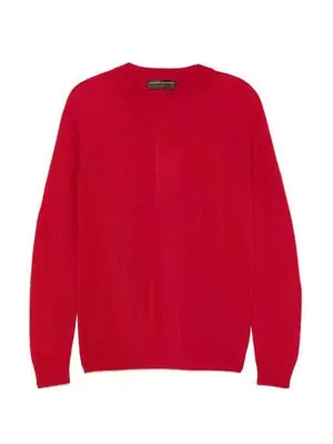 FILIPPO DE LAURENTIIS Ribbed-knit Raglan-sleeve Sweater - Red