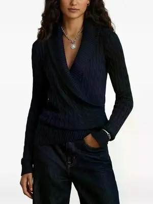 Ralph Lauren Cable-knit Shawl-collar Sweater