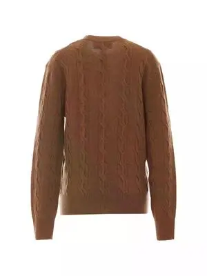 AMI Paris Cable-knit Sweater De Coeur