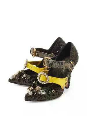 Dolce & Gabbana Sequin-embellished Mary Jane Pumps