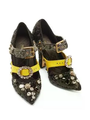 Dolce & Gabbana Sequin-embellished Mary Jane Pumps
