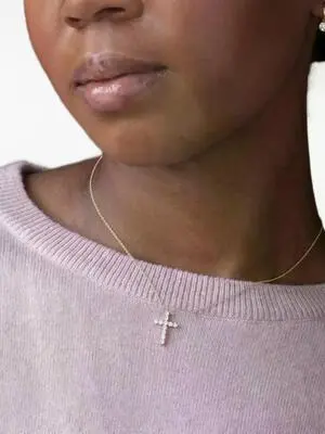 Kwiat 18k Yellow Diamond Cross Pendant Necklace