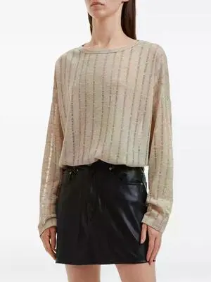 B+AB Distressed Knit Sweater