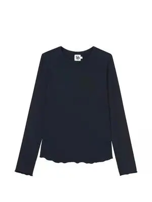 B+AB Logo Embroidered Lettuce Trim T-shirt