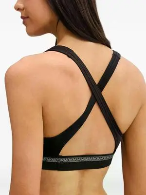 Michael Kors Logo-tape Bikini Top