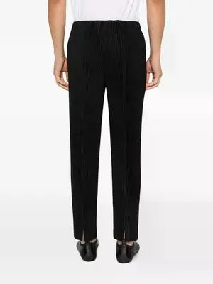 Issey Miyake Pleated Slit-hem Trousers