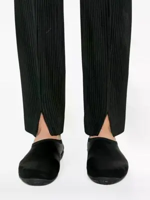 Issey Miyake Pleated Slit-hem Trousers