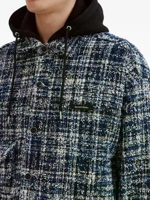 MUSIUM DIV. Tweed-check Drawstring Hooded Jacket