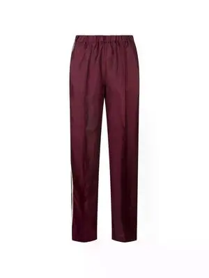 F.R.S FOR RESTLESS SLEEPERS Pontos Piped Silk Trousers - Red