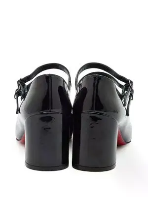 CHRISTIAN LOUBOUTIN Miss Jane Double Strap Patent Leather Pumps