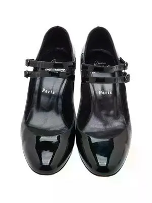 CHRISTIAN LOUBOUTIN Miss Jane Double Strap Patent Leather Pumps