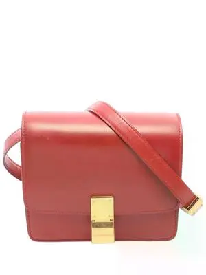 Celine Small Calfskin Classic Box Crossbody Bag - Red