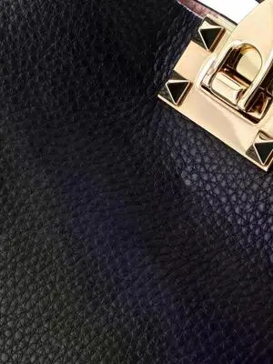 Valentino Garavani Rockstud Convertible Flip Lock Leather Small Tote Bag
