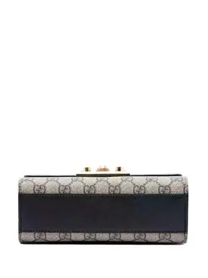 Gucci Gg Supreme Padlock Crossbody Bag - Black