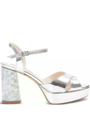 FREYA ROSE Nova Ankle-strap Heeled Sandals - Silver