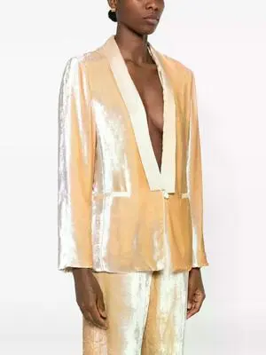 FORTE_FORTE Velvet Shawl Lapel Blazer