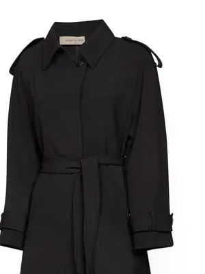 BLANCA VITA Belted Raglan-sleeve Trench Coat