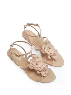 TWINSET Floral-appliqué Heeled Sandals