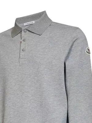 Moncler Logo-patch Long-sleeve Polo Shirt