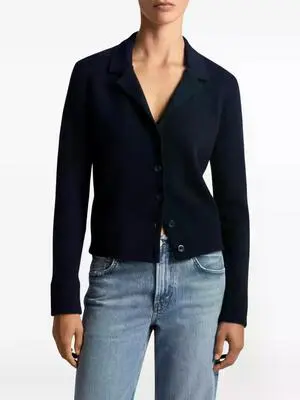 Vince Notched Collar Cardigan - Blue
