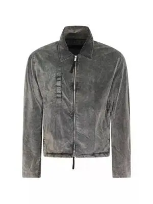 THOM KROM Faded Effect Zip-up Denim Jacket