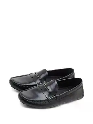 LOUIS VUITTON Logo-embossed Leather Loafers