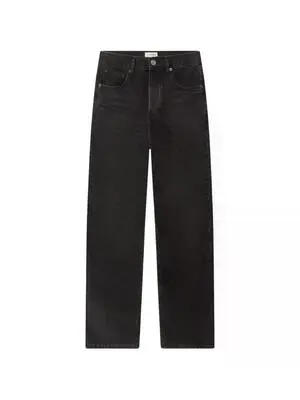 FRAME Jean Faded Straight-leg Jeans - Grey