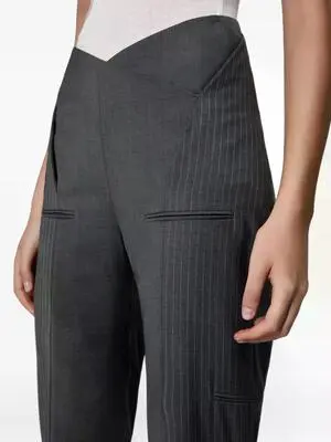 SRVC STUDIO Cocoon Asymmetric Pinstripe Trousers