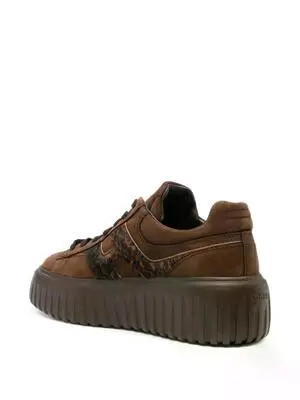Hogan Leopard-print Suede Sneakers