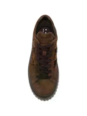Hogan Leopard-print Suede Platform Sneakers