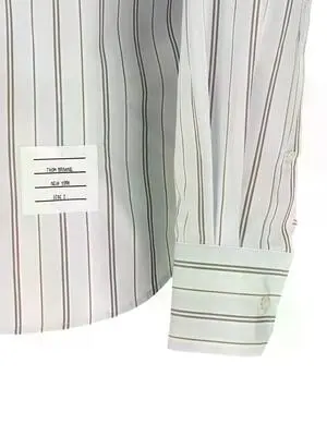Thom Browne Poplin Hairline Stripe Shirt With Armbands