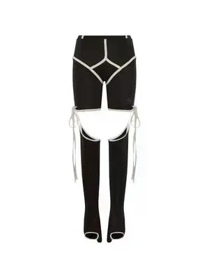 SRVC STUDIO Contour-panel Tie-detail Shorts