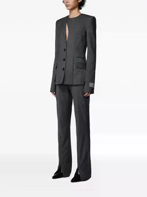 SRVC STUDIO Cut-out Pinstripe Jacket
