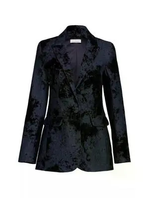 Silvia Tcherassi Rebeca Velvet-effect Jacket - Blue