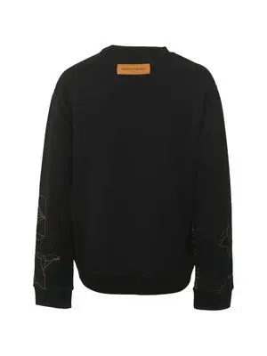 LOUIS VUITTON Embroidered Music Line Crew Neck Sweater
